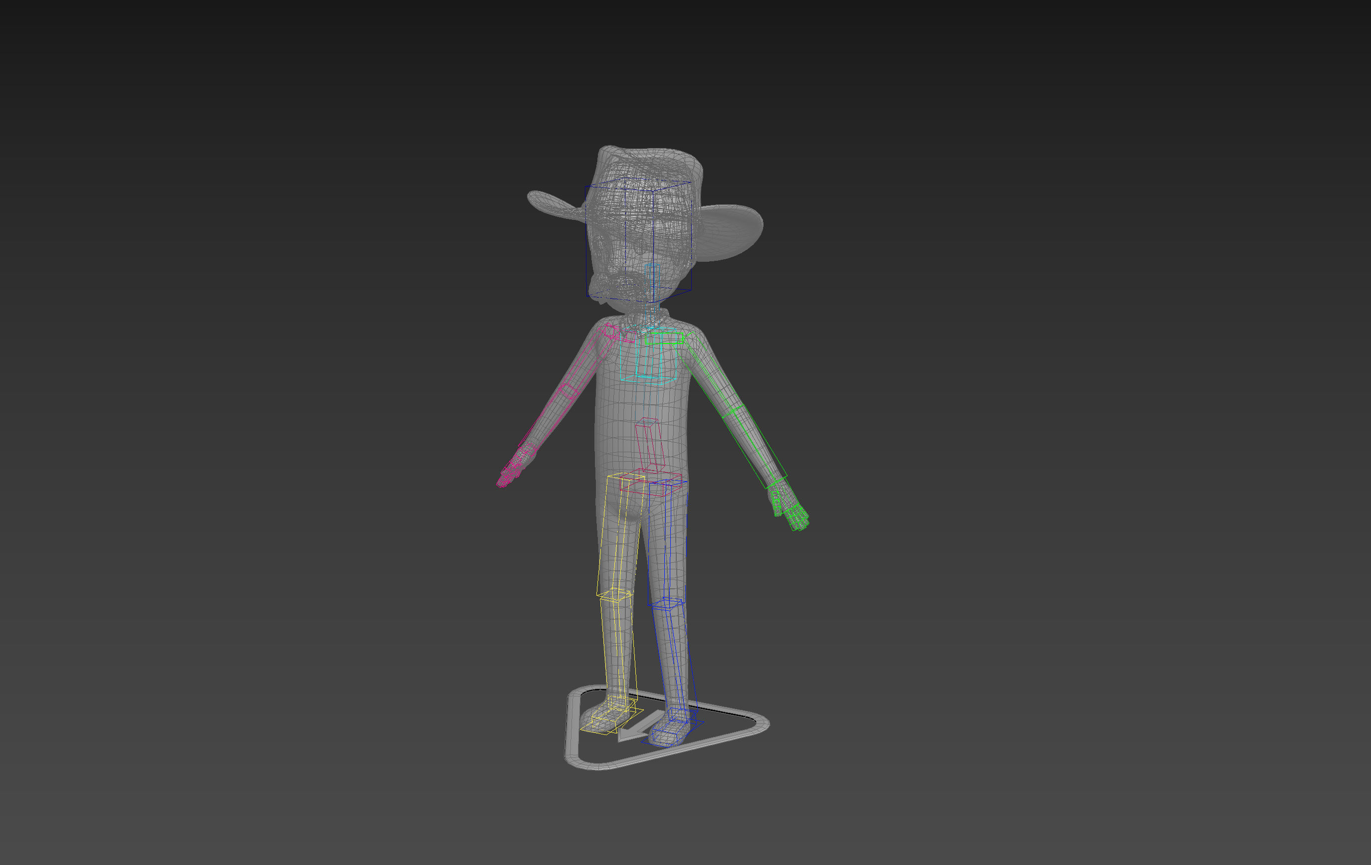 Character176 Rigged Cowboy 3D model rigged | CGTrader