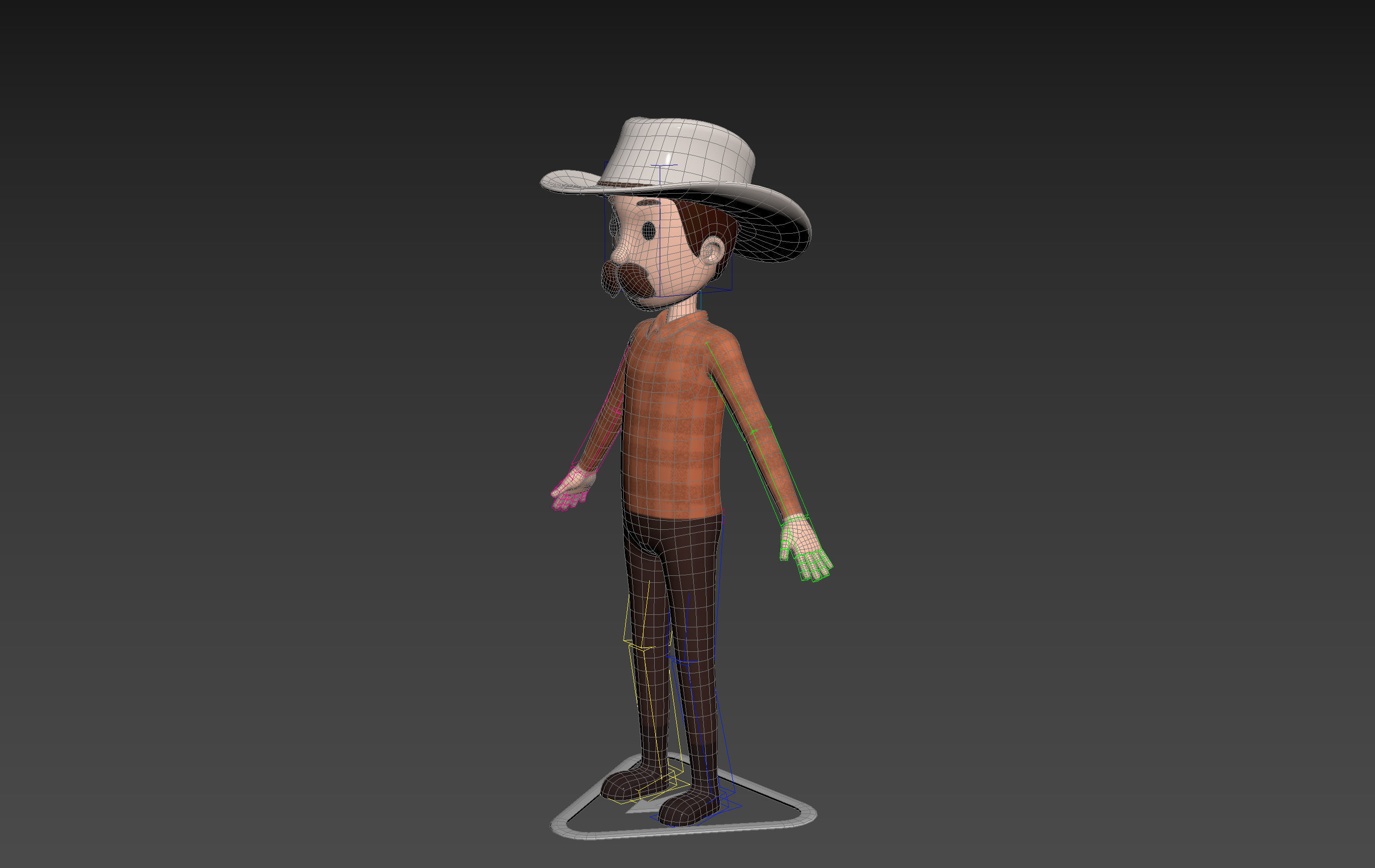Character176 Rigged Cowboy 3D model rigged | CGTrader