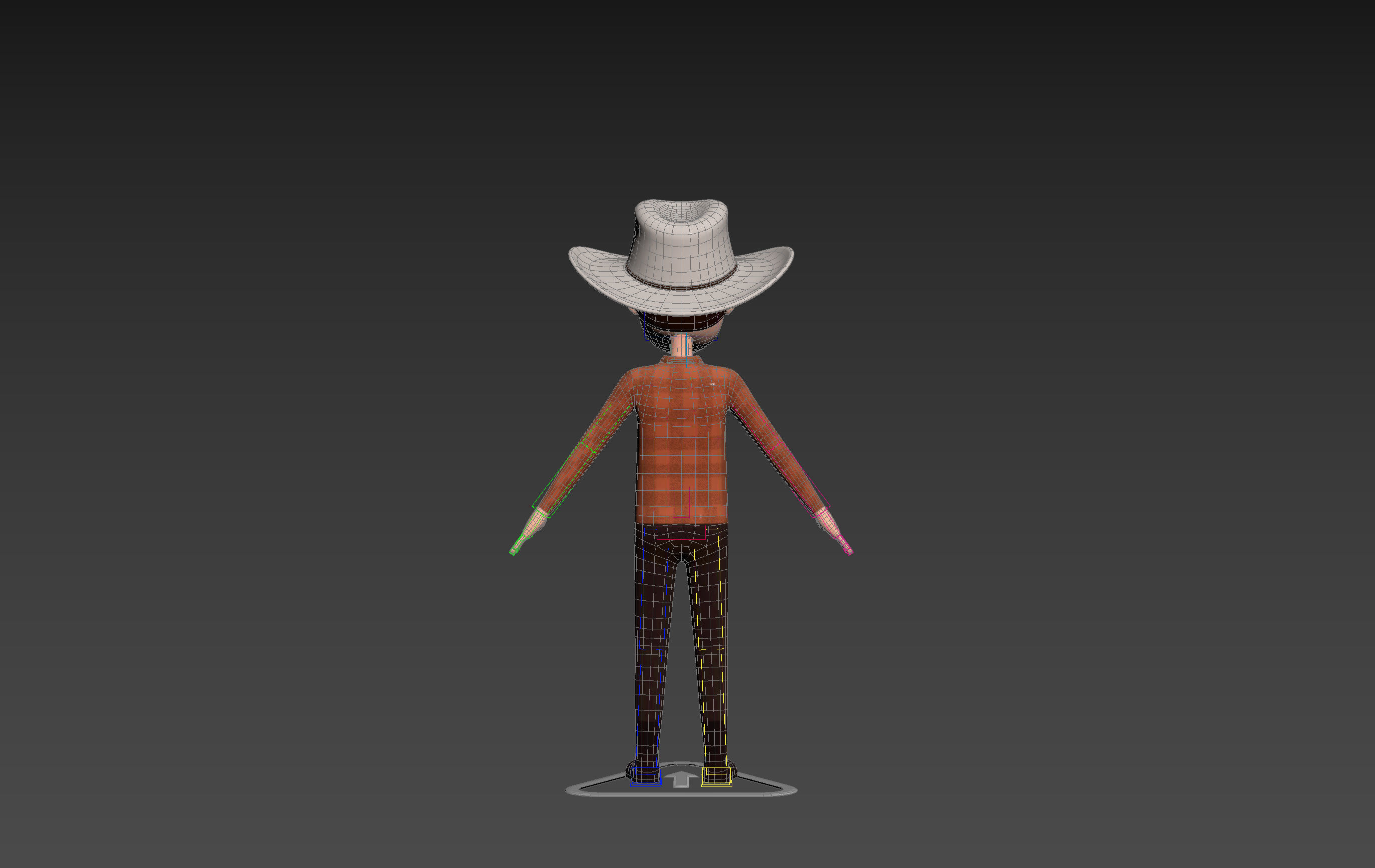 Character176 Rigged Cowboy 3D model rigged | CGTrader