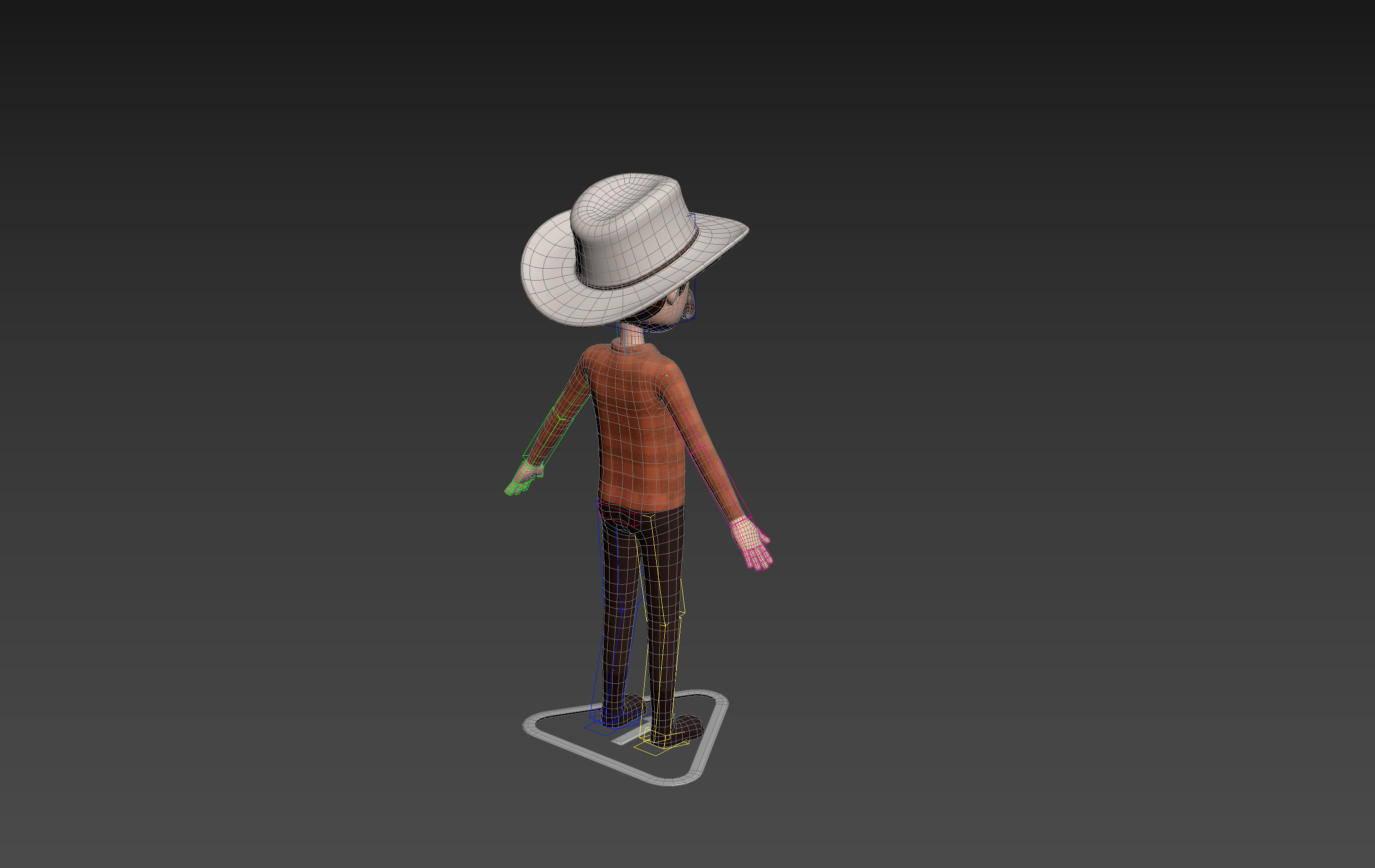 Character176 Rigged Cowboy 3D model rigged | CGTrader