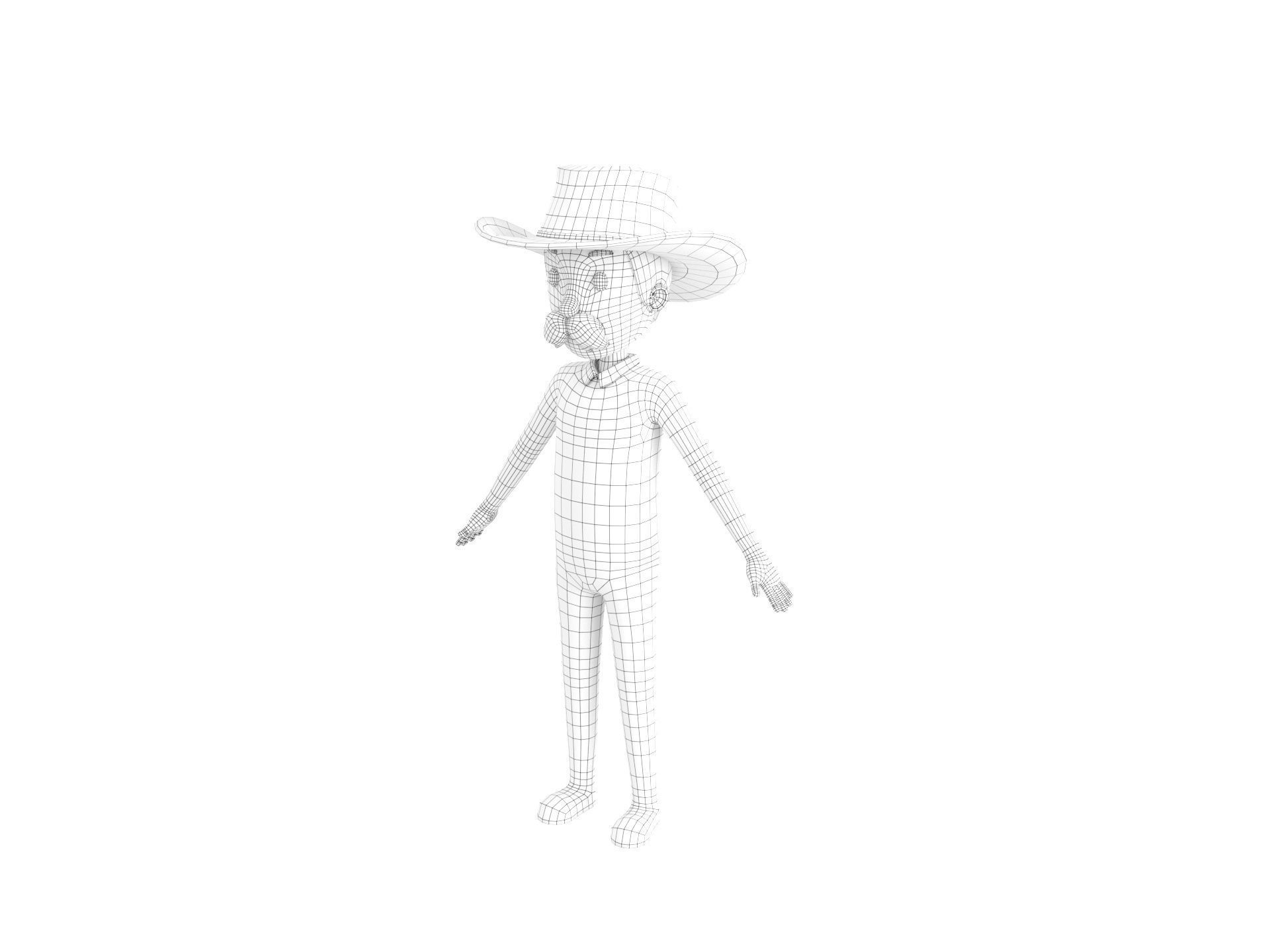 Character176 Rigged Cowboy 3D model rigged | CGTrader