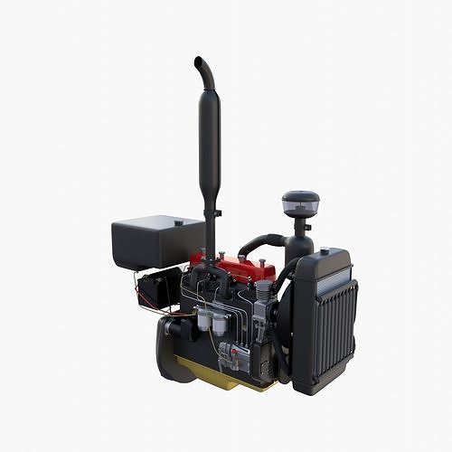 Tractor Engine Full 3D model | CGTrader