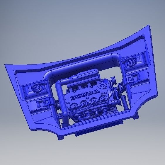 1 64 Scale D16 Engine Diecast Hot Wheels EG 3D model 3D printable ...