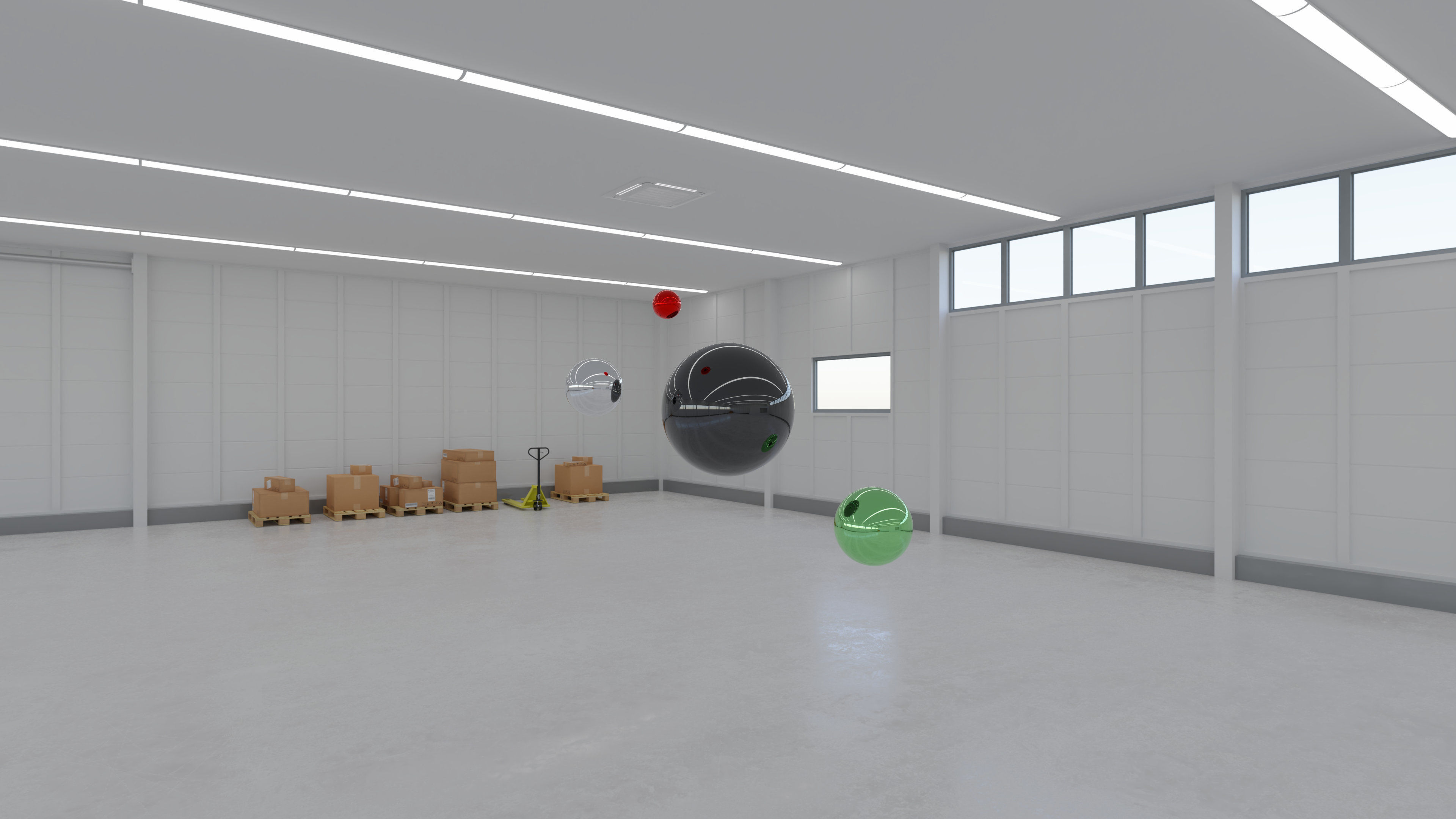 Texture HDRI - Industrial Warehouse Interior 16 - 16384x8192 VR / AR ...