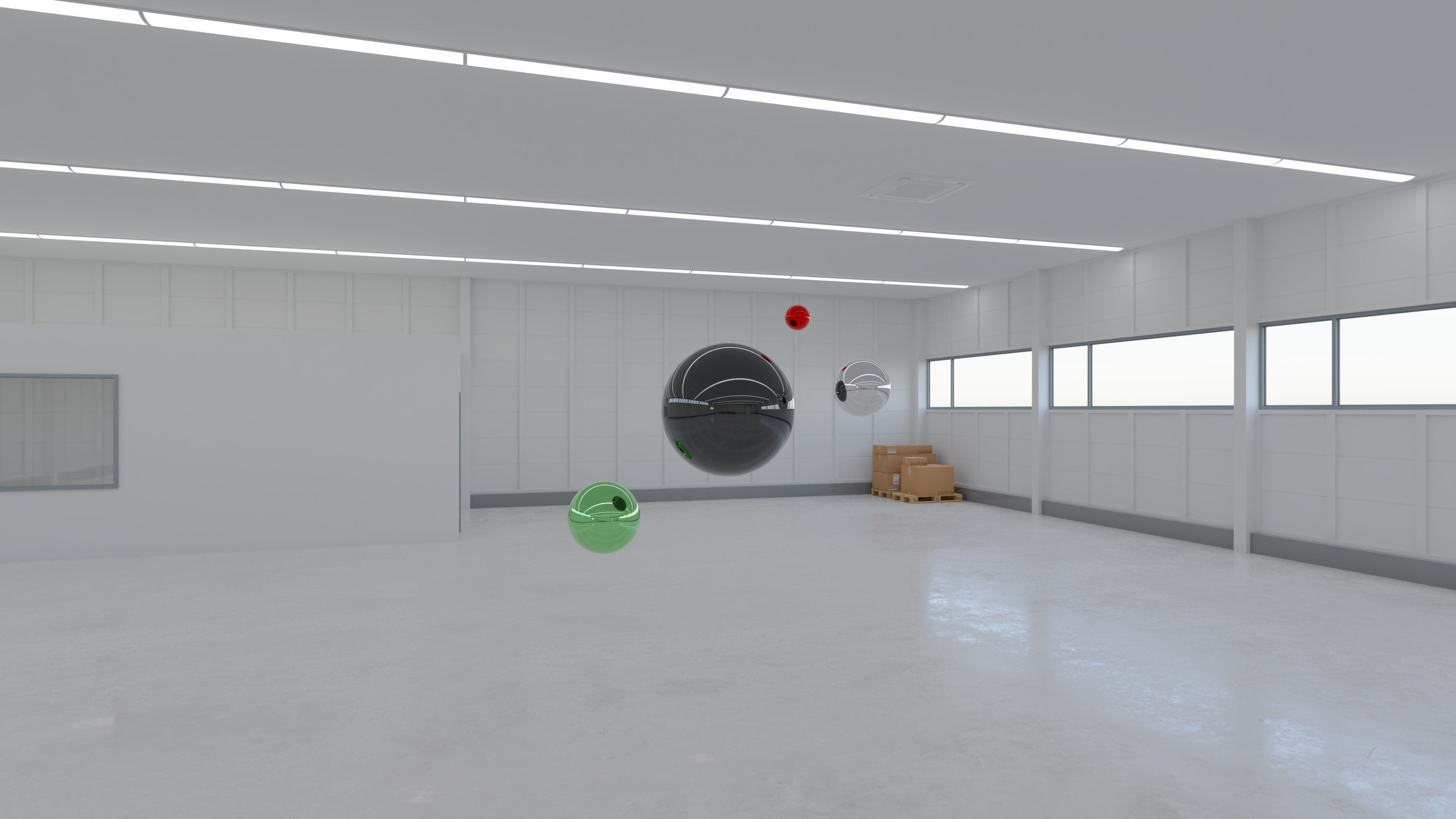 Texture HDRI - Industrial Warehouse Interior 16 - 16384x8192 VR / AR ...