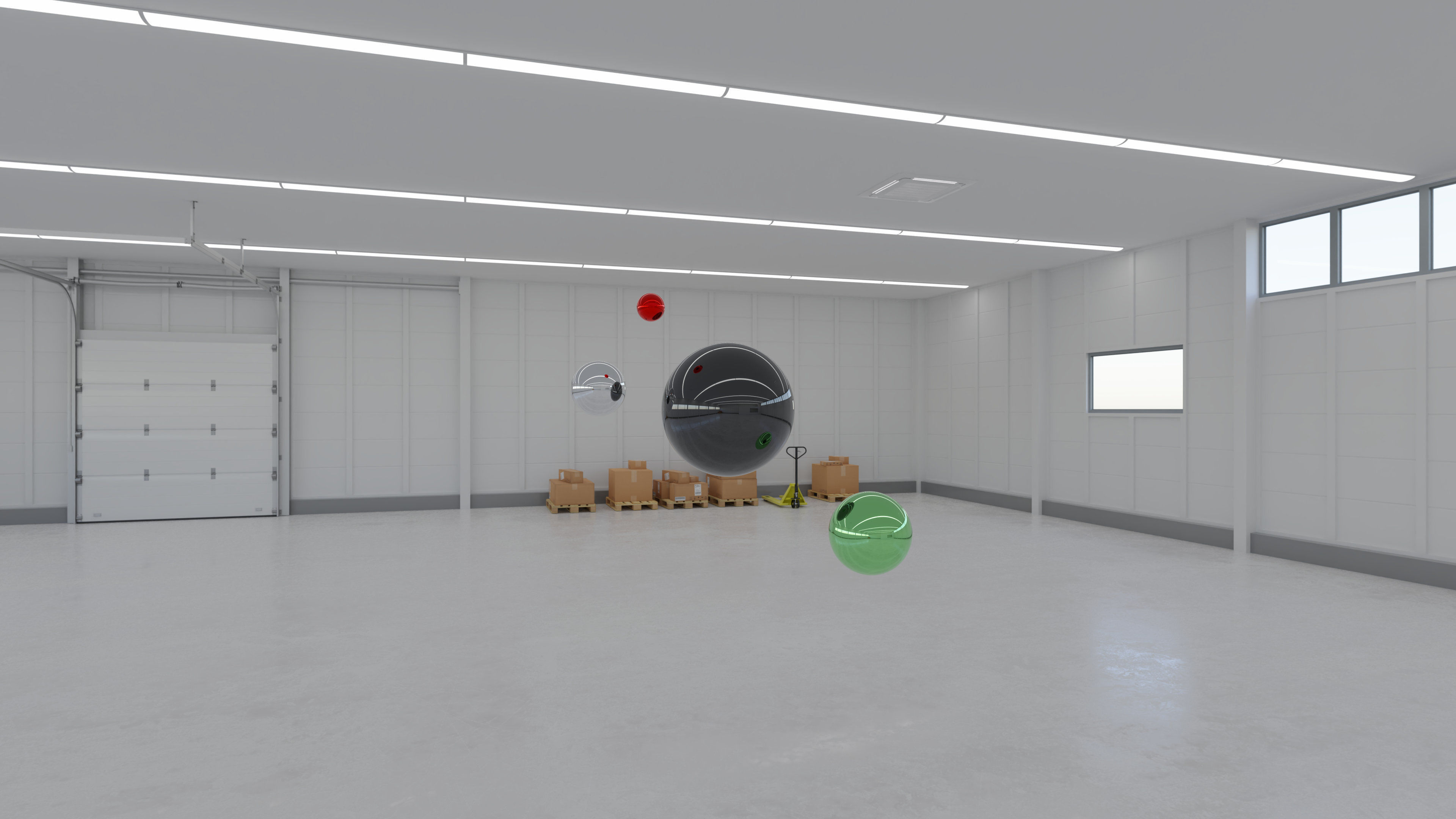 Texture HDRI - Industrial Warehouse Interior 16 - 16384x8192 VR / AR ...