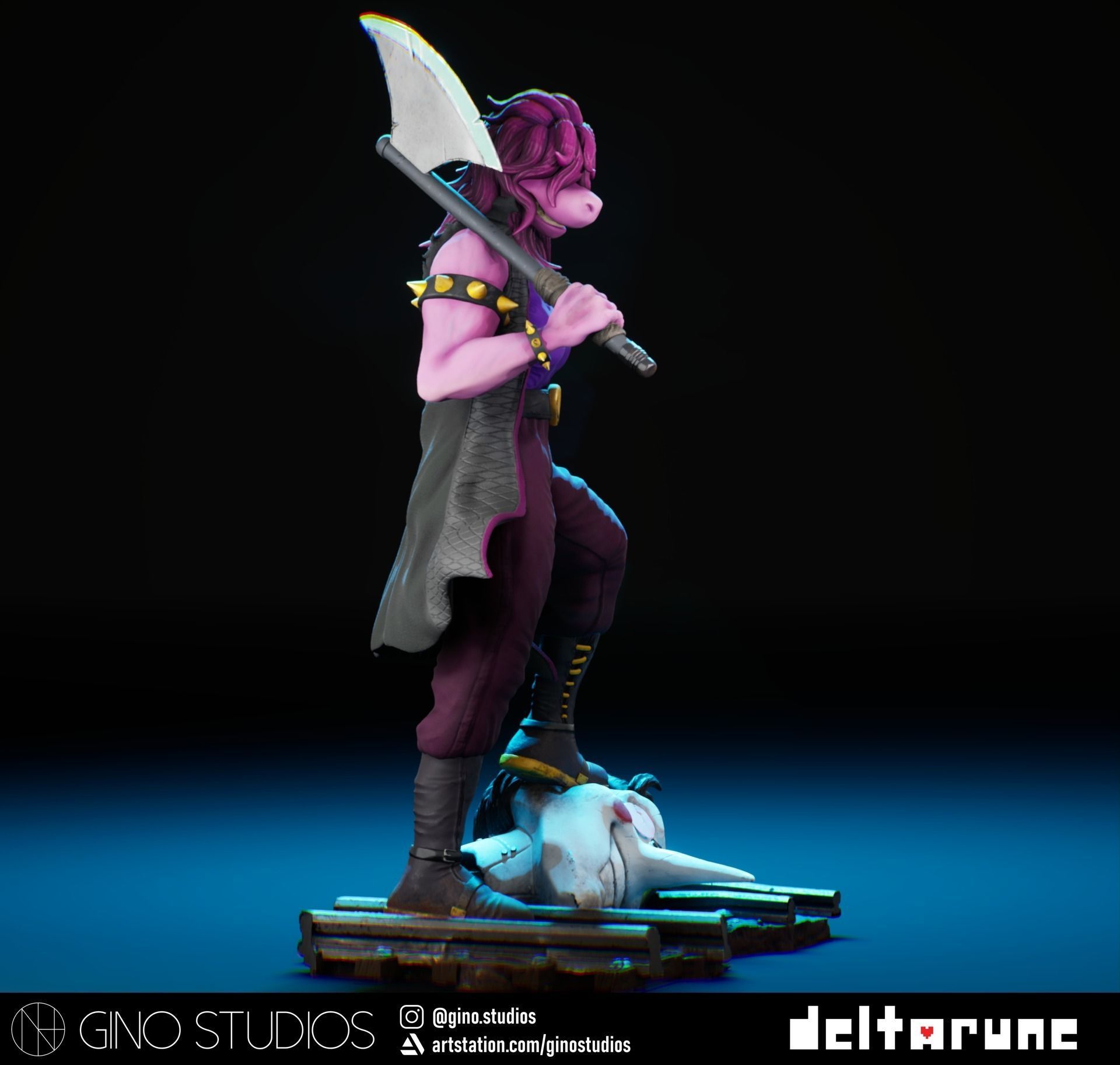Susie - Deltarune Chapter 2 Statue 3D model 3D printable | CGTrader