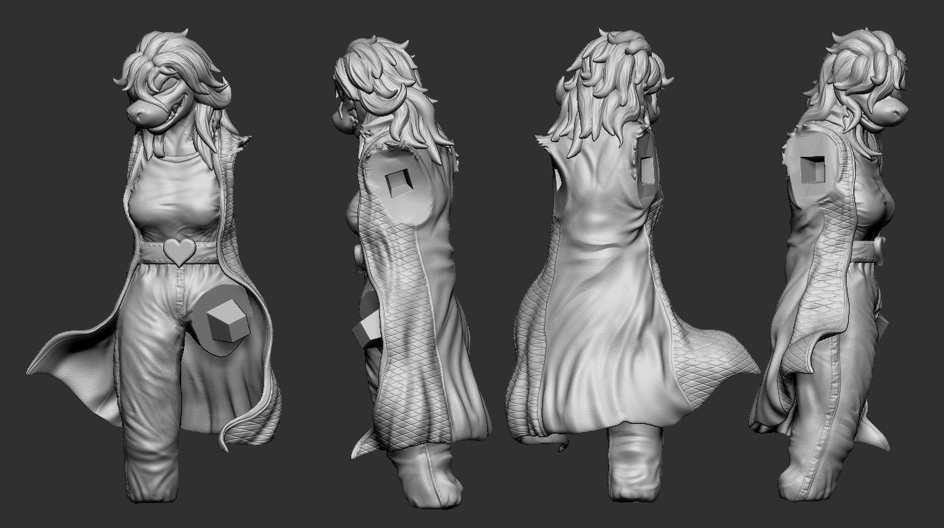 Susie - Deltarune Chapter 2 Statue 3D model 3D printable | CGTrader