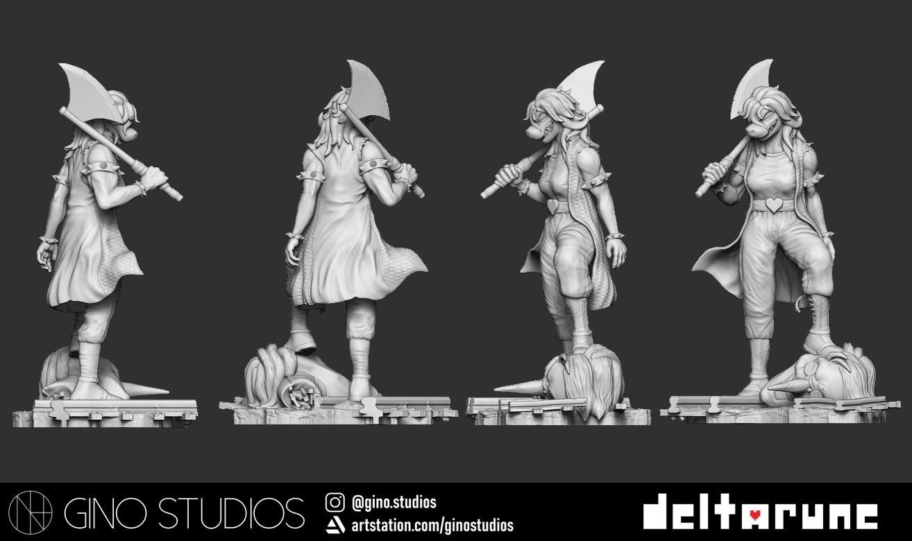 Susie - Deltarune Chapter 2 Statue 3D model 3D printable | CGTrader