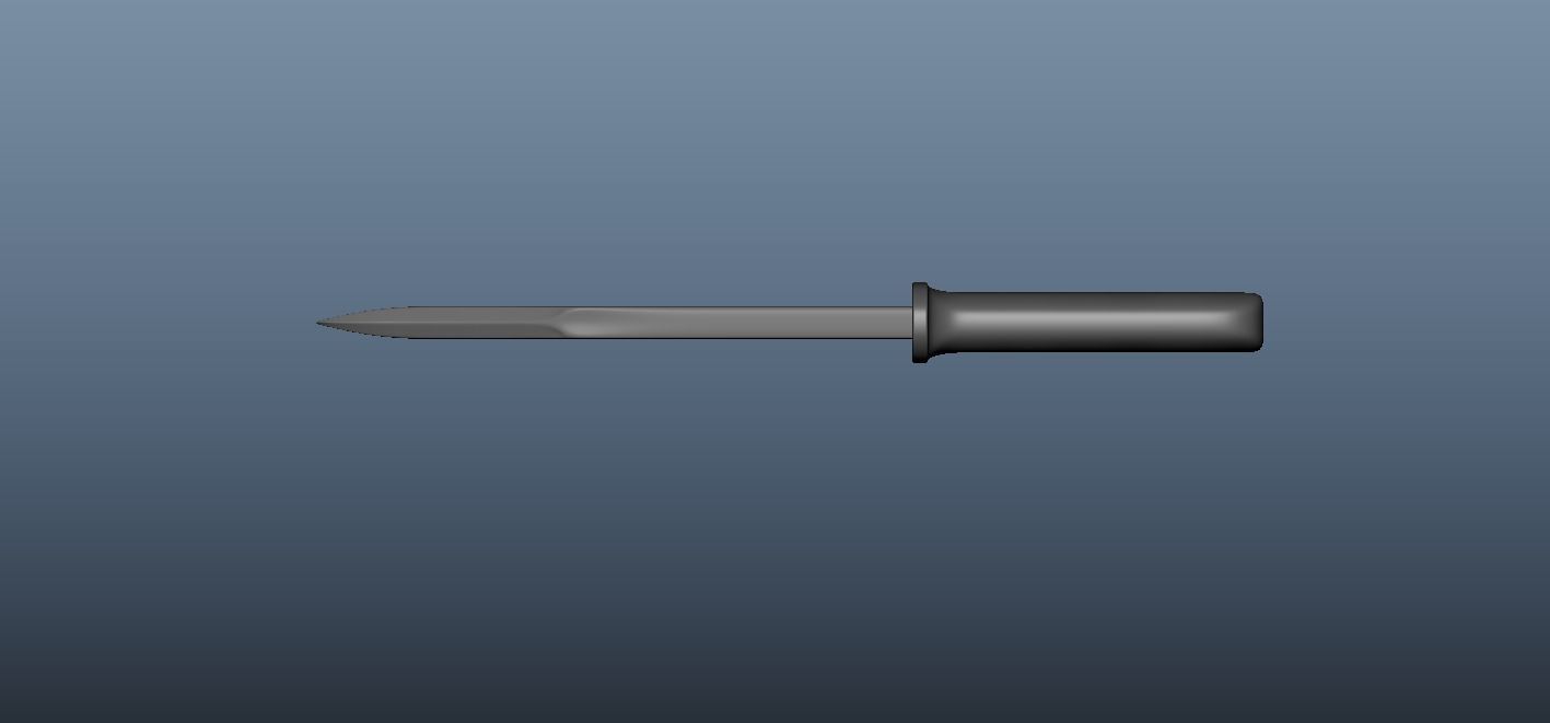 Knife modeling in maya 3D model | CGTrader