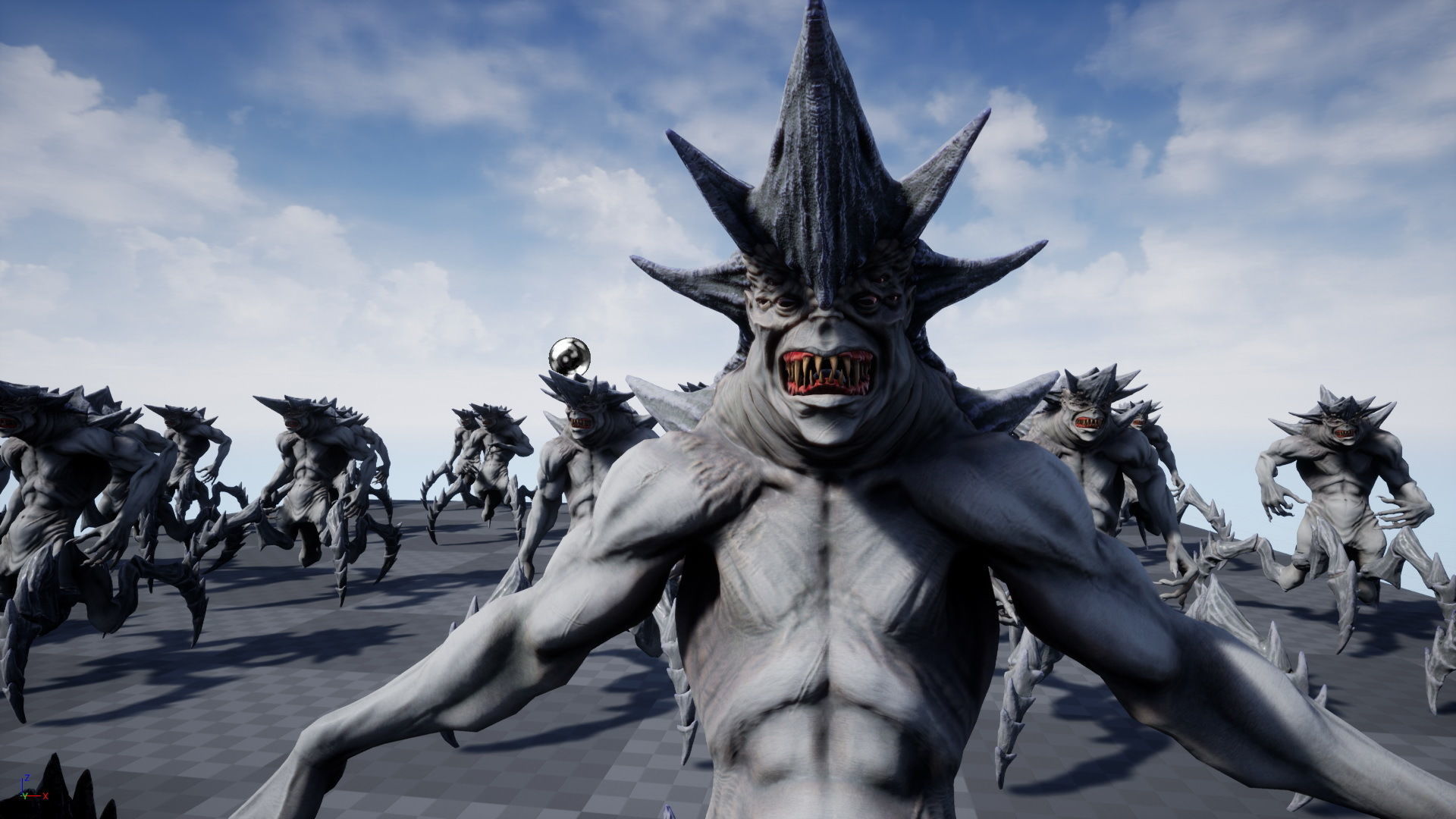 Monster 1 demon with claws free VR / AR / low-poly 3D model animated ...