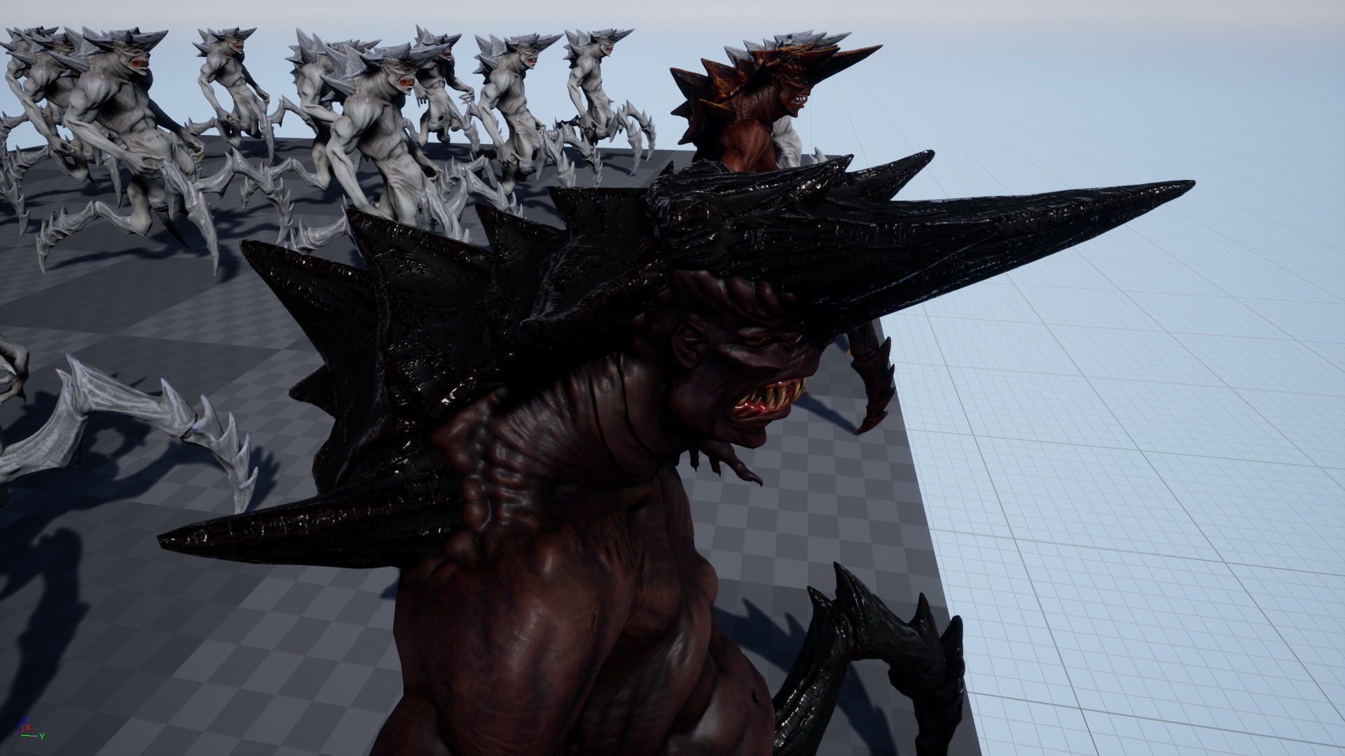 Monster 1 demon with claws free VR / AR / low-poly 3D model animated ...