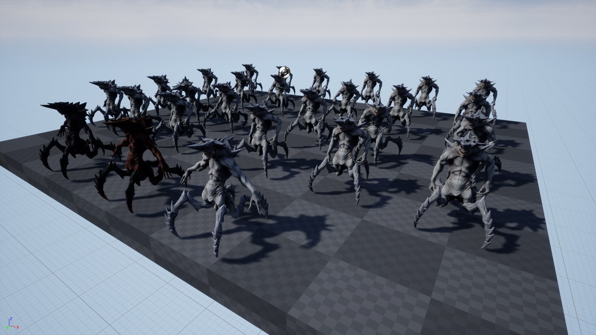 Monster 1 demon with claws free VR / AR / low-poly 3D model animated ...