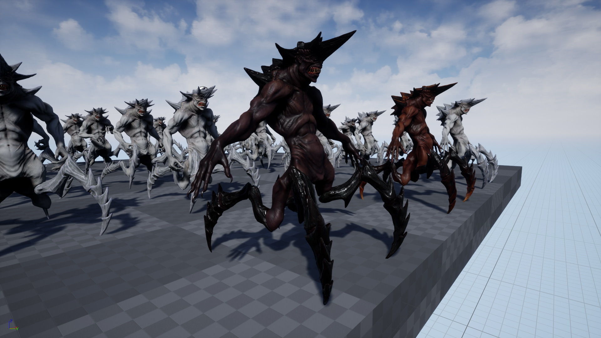 Monster 1 demon with claws free VR / AR / low-poly 3D model animated ...