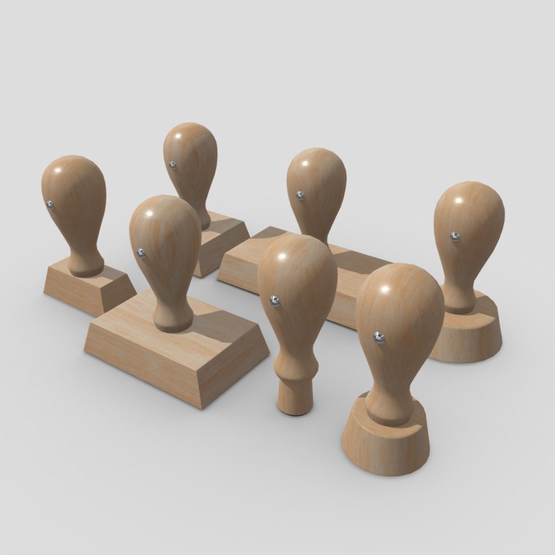 3D model Rubber Stamp Pack VR / AR / low-poly | CGTrader