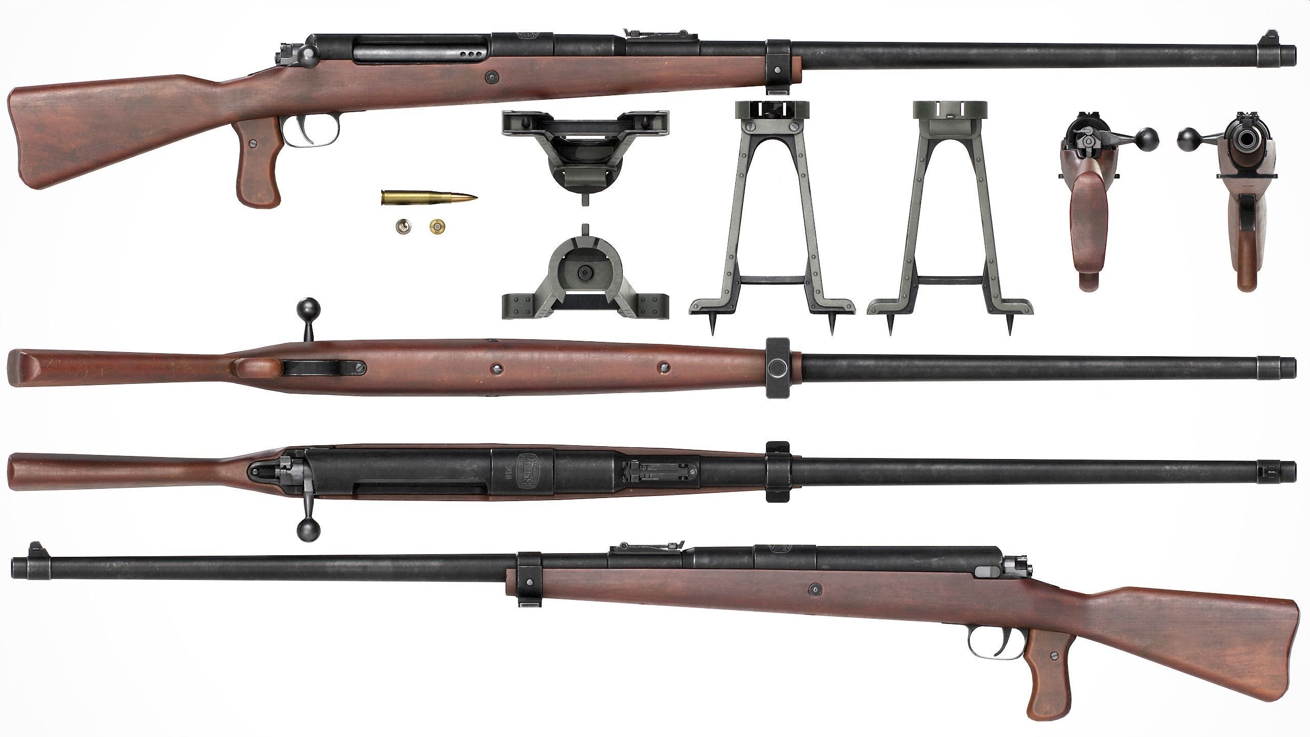 3D model PBR Mauser 1918 Tankgewehr VR / AR / low-poly | CGTrader