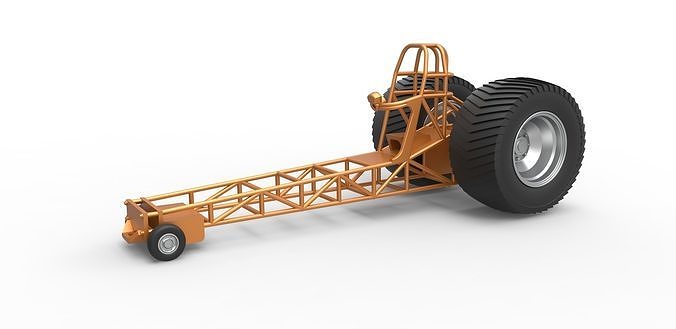 Pulling tractor chassis Scale 1 to 25 3D model 3D printable | CGTrader