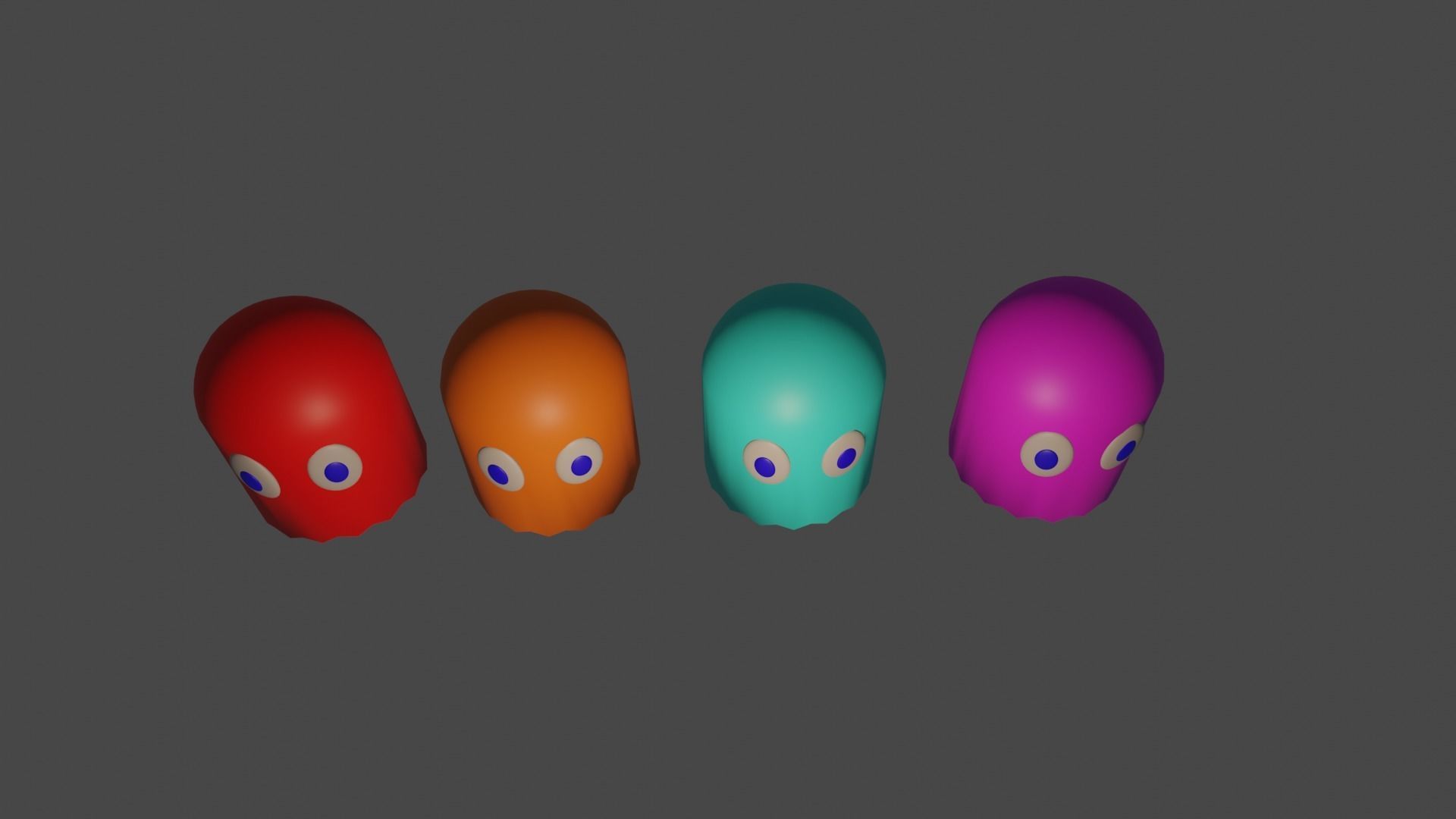 PAC-MAN ghosts free VR / AR / low-poly 3D model | CGTrader