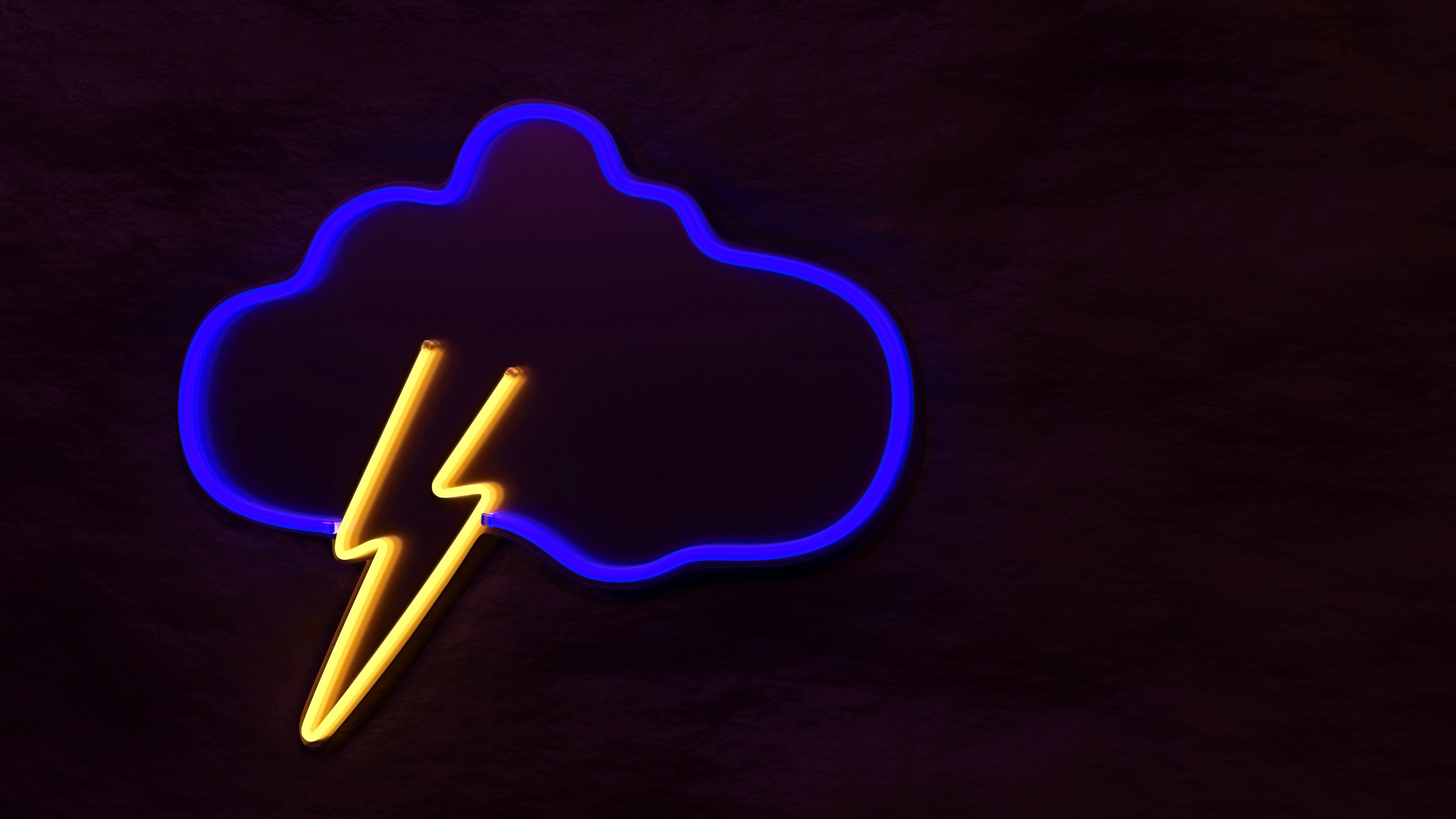 Neon sign thunder lightning free 3D model | CGTrader