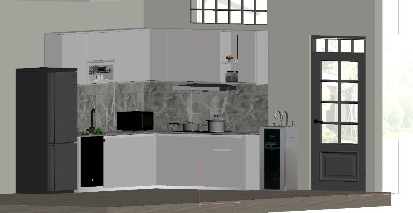 Simple modern kitchen 3D model | CGTrader