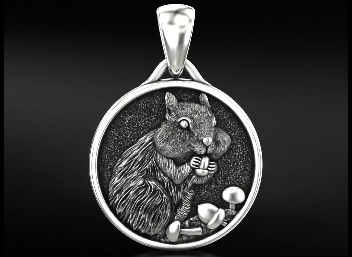 Stylish chipmunk pendant 701 3D model 3D printable | CGTrader