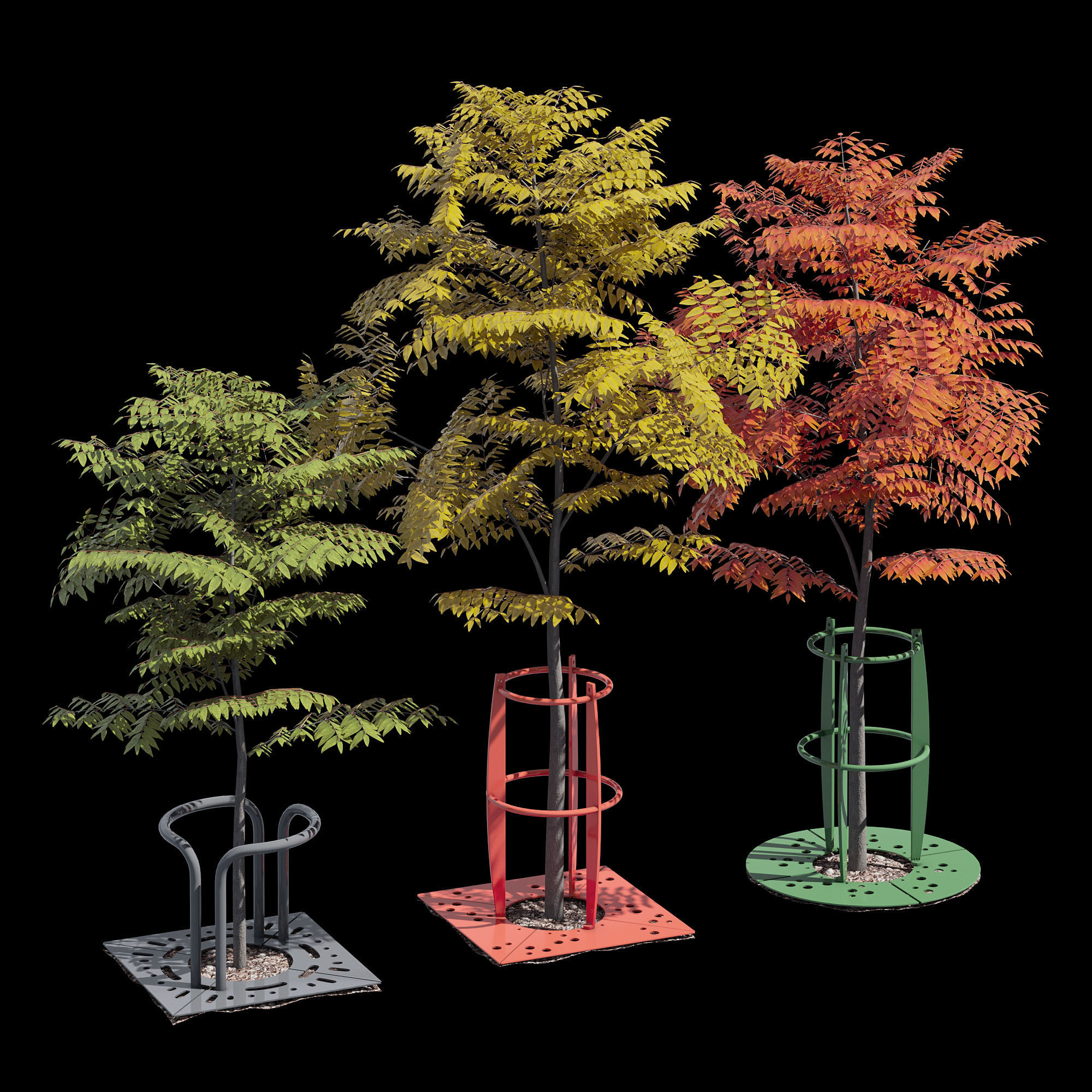 Urban tree grille 3D model | CGTrader