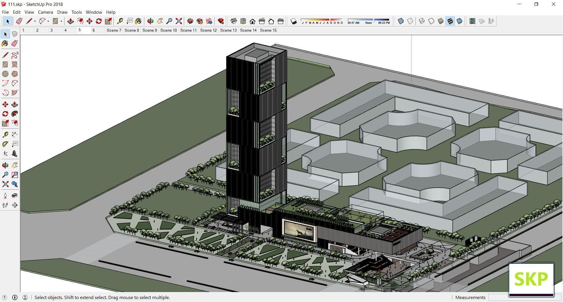 Sketchup Commercial Complex 111 3D model | CGTrader