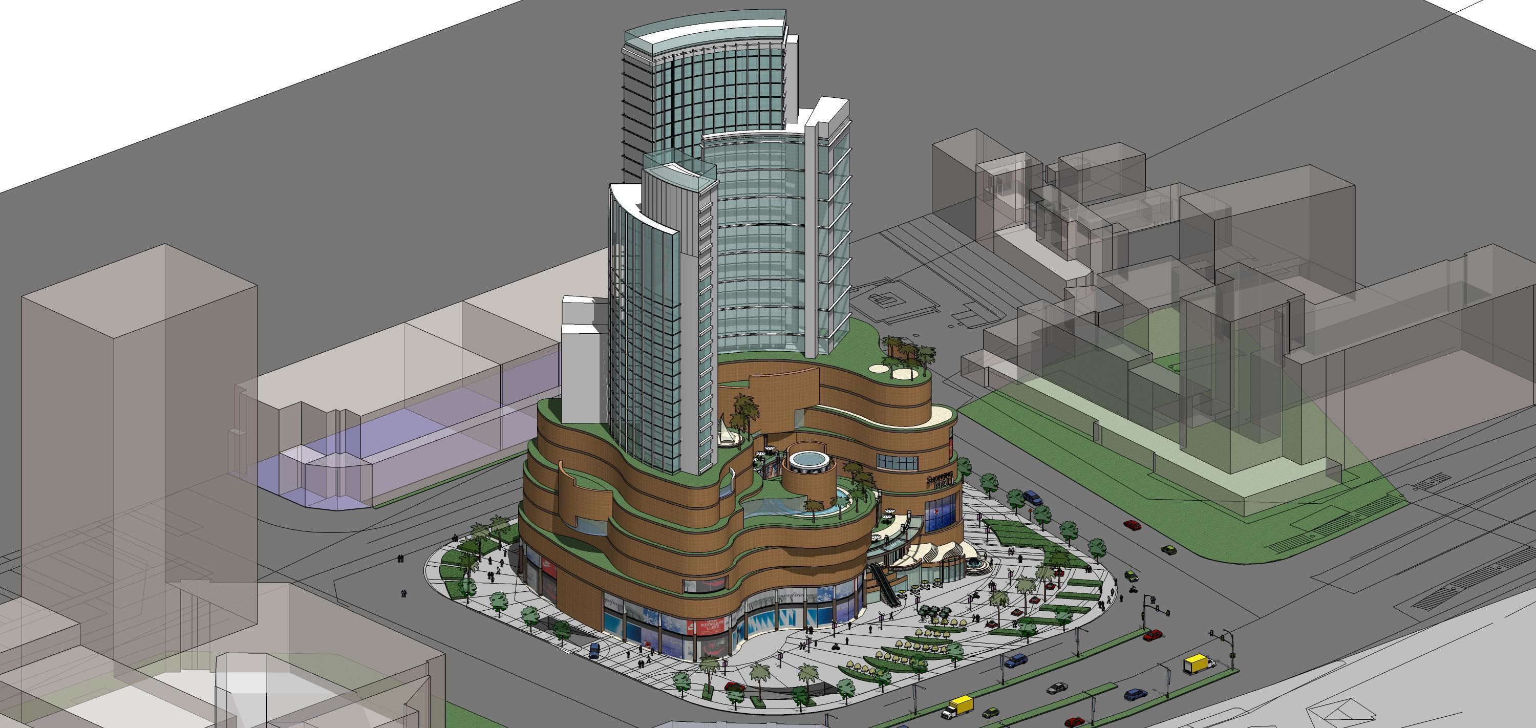 Sketchup Commercial Complex 185 3D model | CGTrader