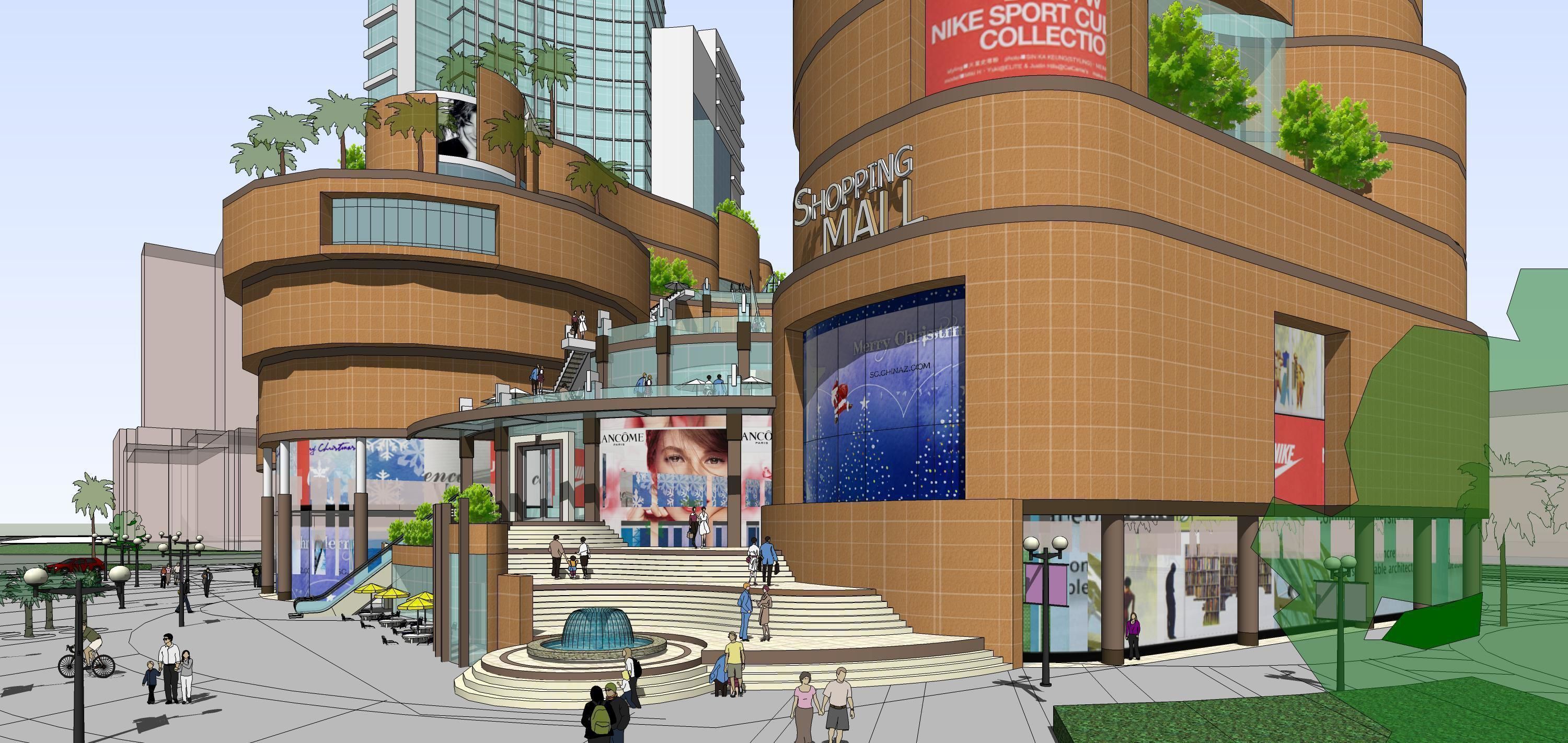 Sketchup Commercial Complex 185 3D model | CGTrader
