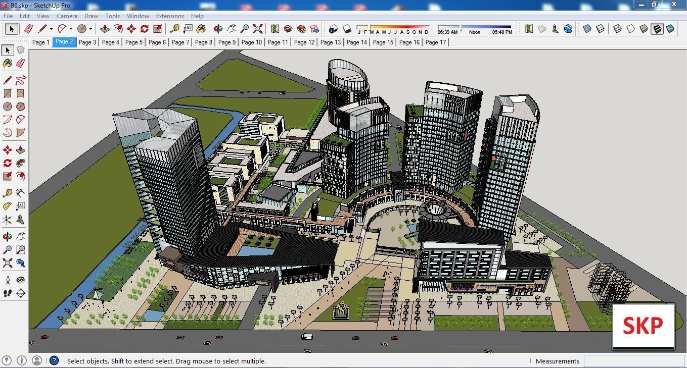 Sketchup Commercial Complex B6 3D model | CGTrader