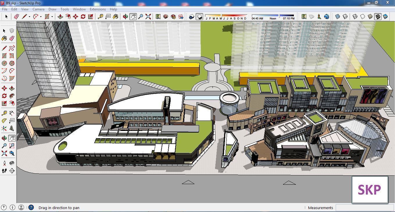 Sketchup Commercial Complex B9 3D model | CGTrader