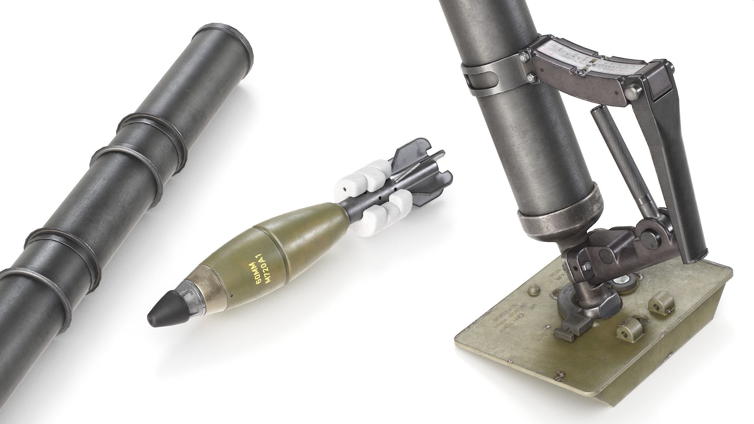 3D model PBR M224 Mortar VR / AR / low-poly | CGTrader