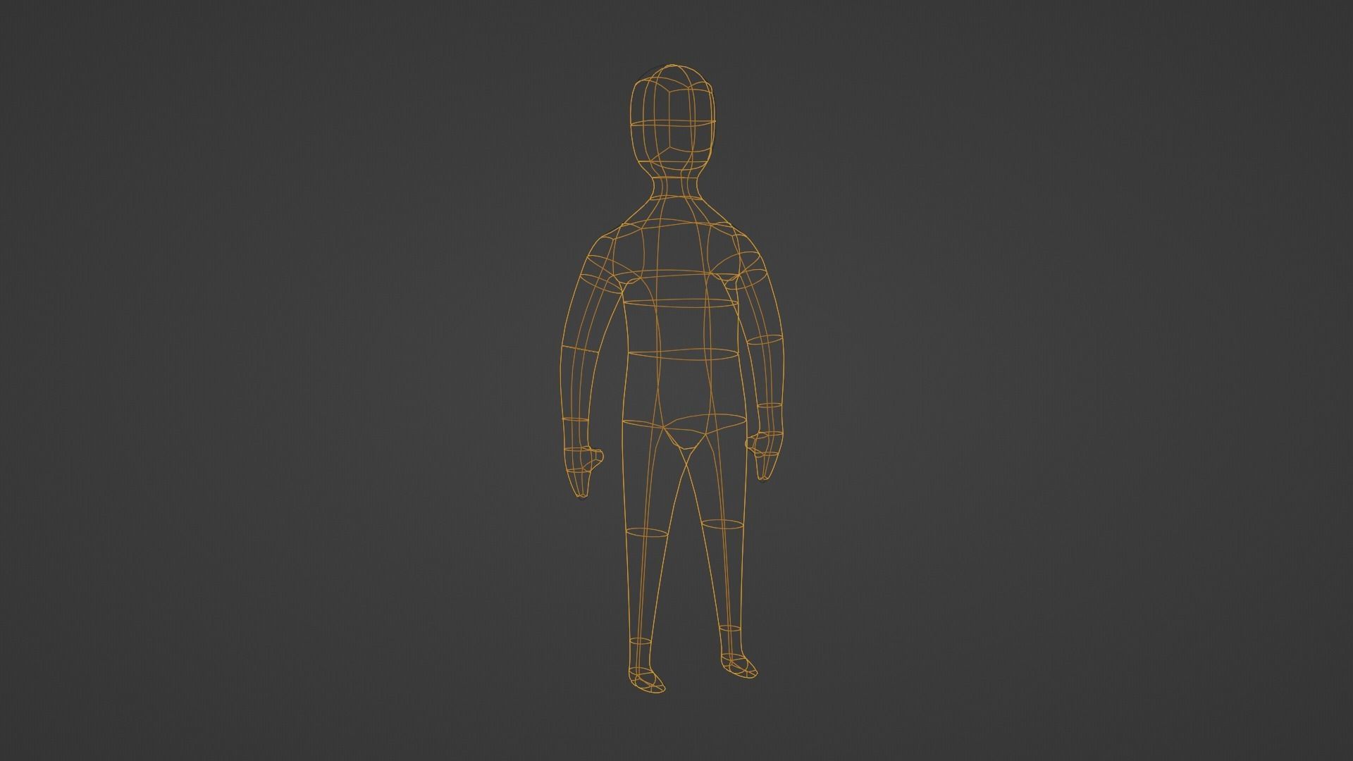 Basic human figure model reference free VR / AR / low-poly 3D model ...
