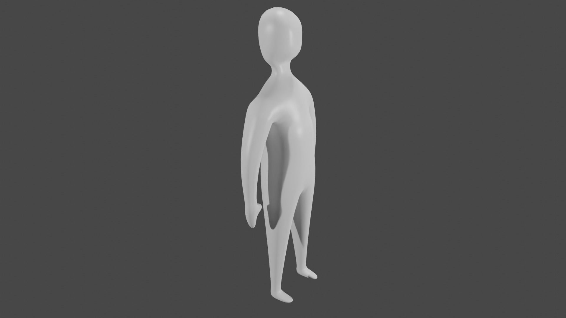 Basic human figure model reference free VR / AR / low-poly 3D model ...