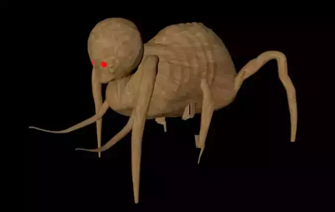 Flesh Insect Monster free 3D model rigged | CGTrader