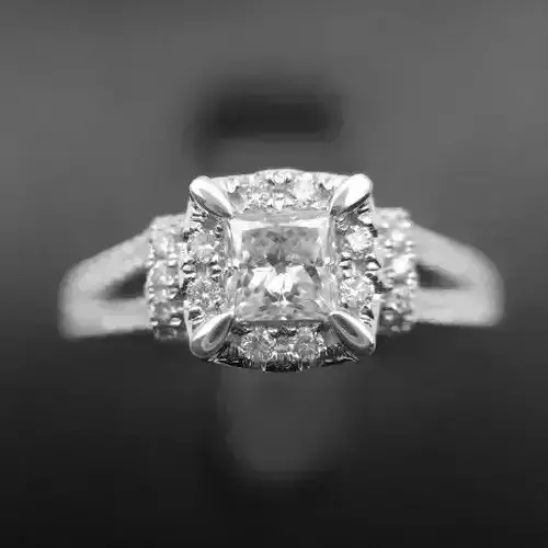 3DM Princess cut promise ring 3D model 3D printable | CGTrader