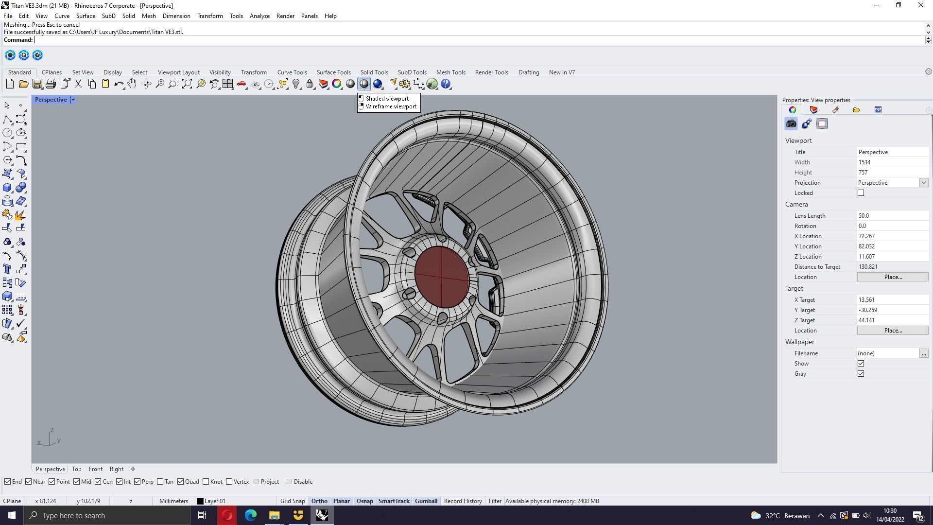 Lenso Titan VE3 Design Wheels 3D model | CGTrader