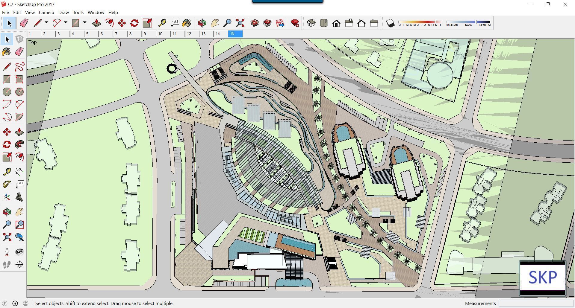 Sketchup Commercial Complex C2 3D model | CGTrader