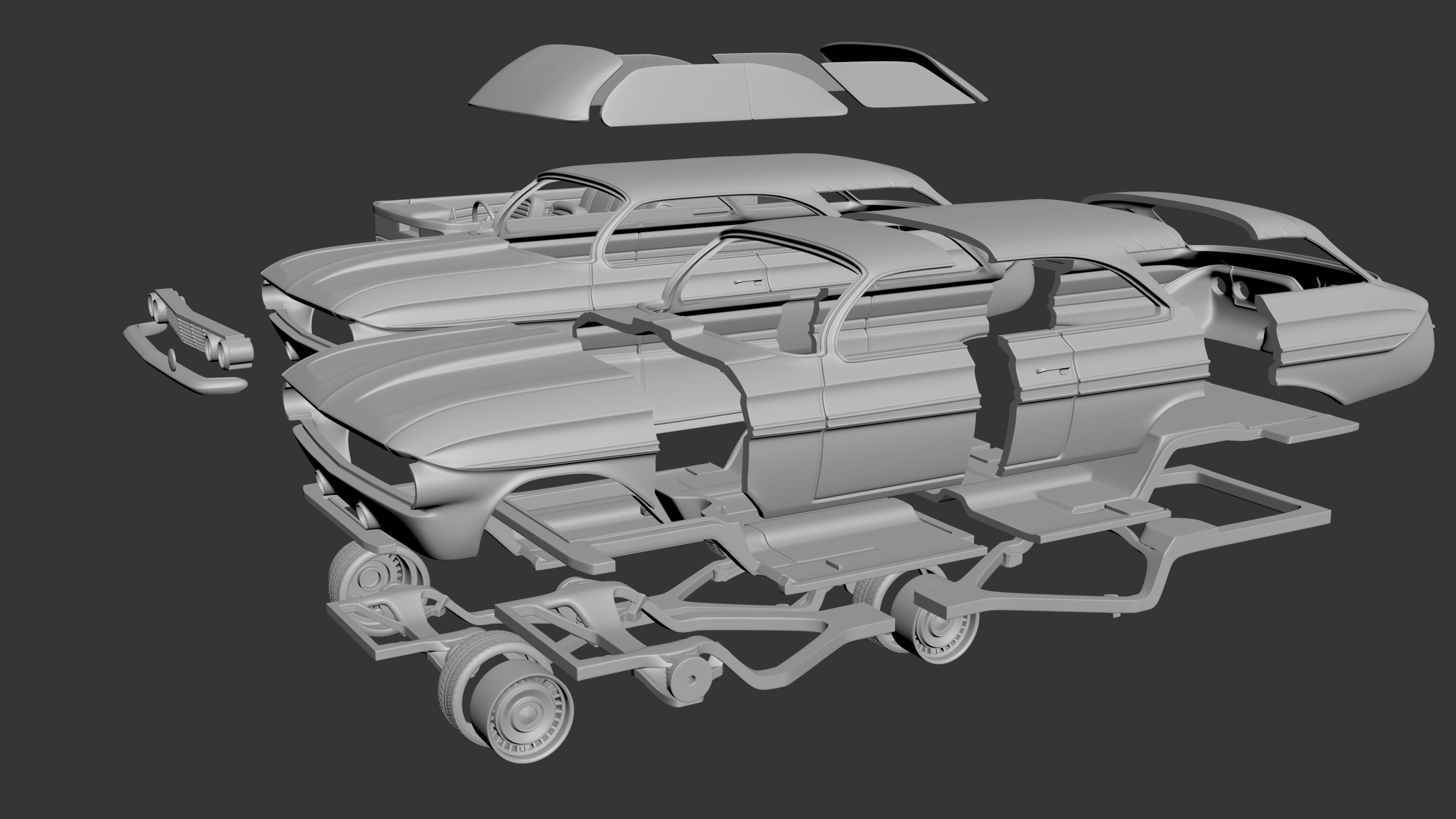 Chevrolet Impala 1961 Wagon 2Door 3D model 3D printable | CGTrader