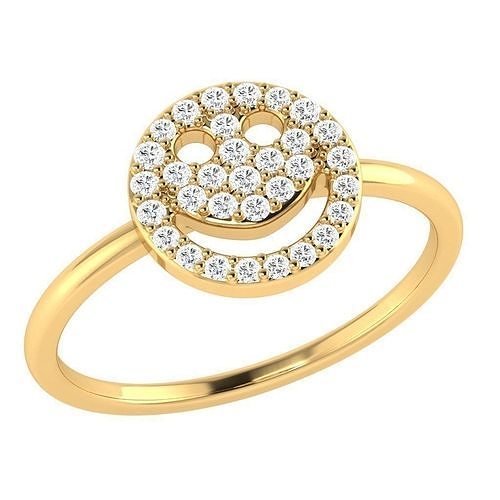 Smiley Ring 3D model 3D printable | CGTrader