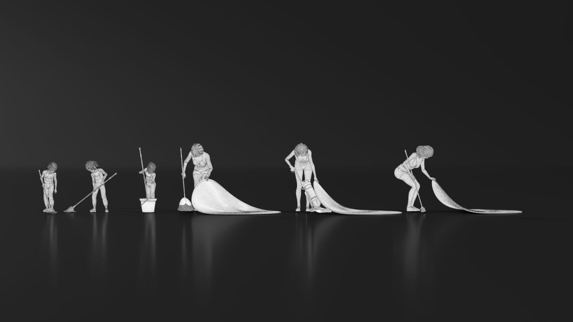 HD People 05 Cleaning 3D model 3D printable | CGTrader