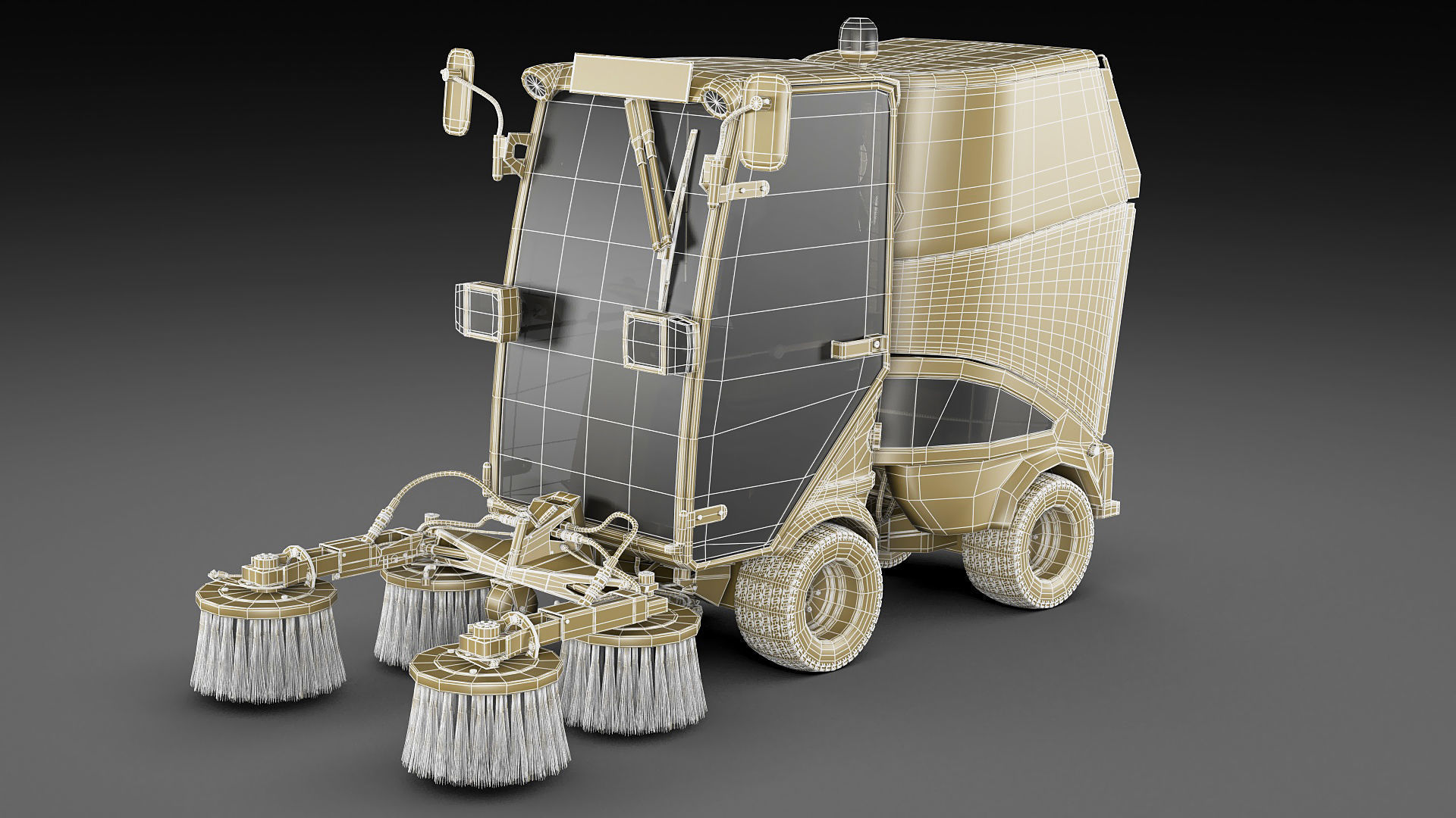 Compact Street Sweeper 3D model | CGTrader