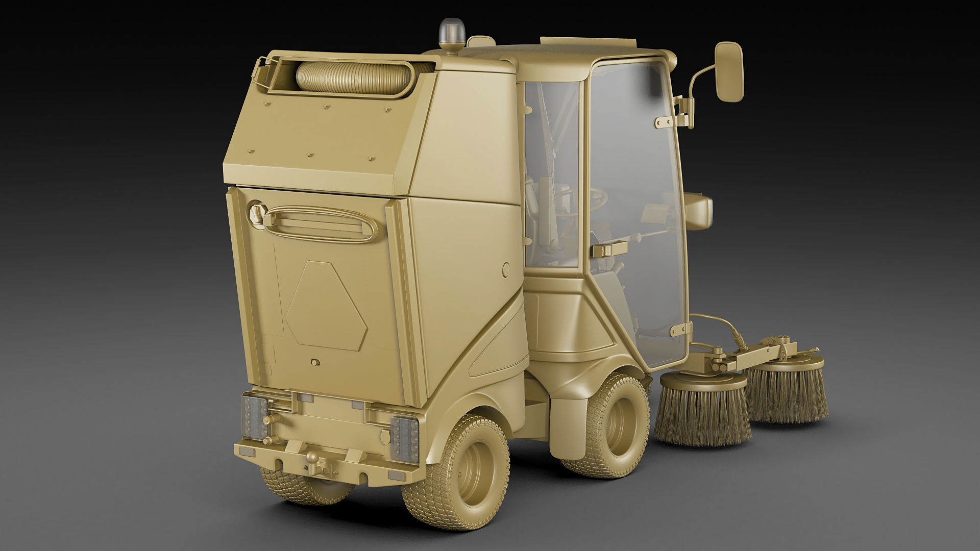 Compact Street Sweeper 3D model | CGTrader