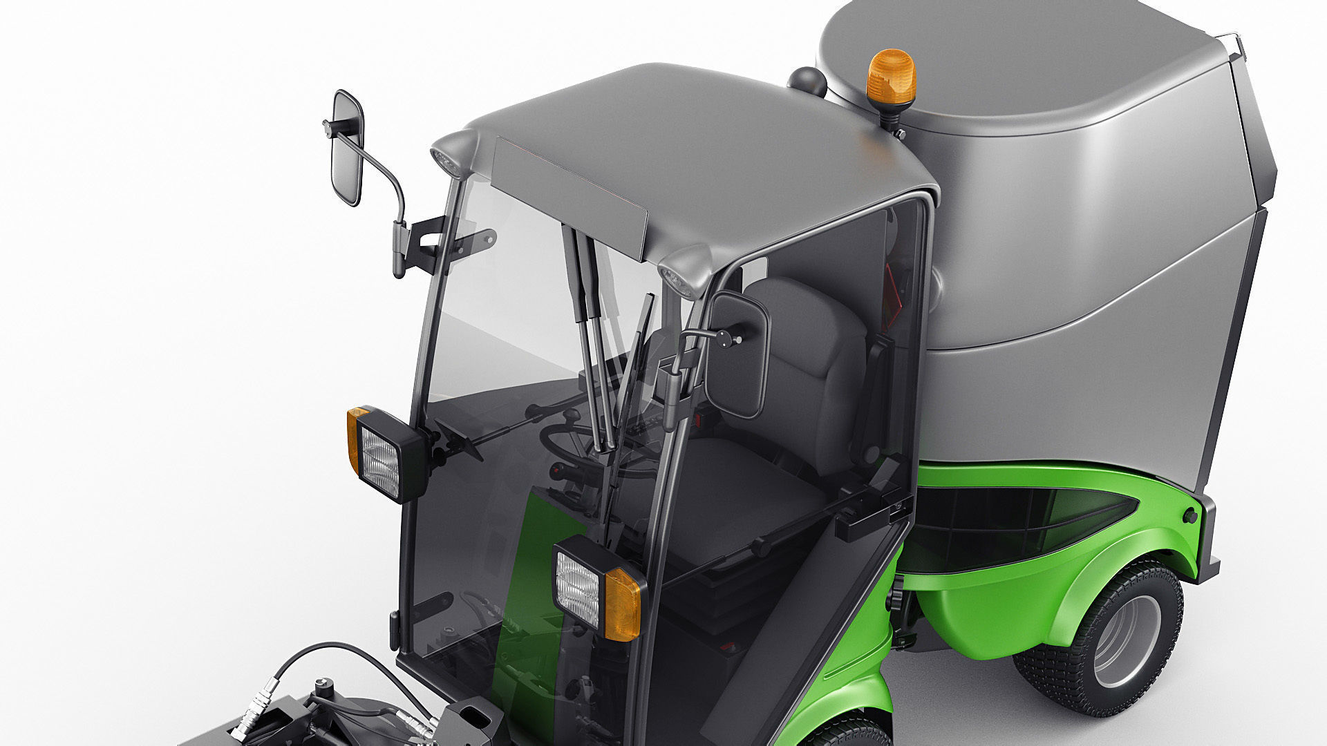 Compact Street Sweeper 3D model | CGTrader
