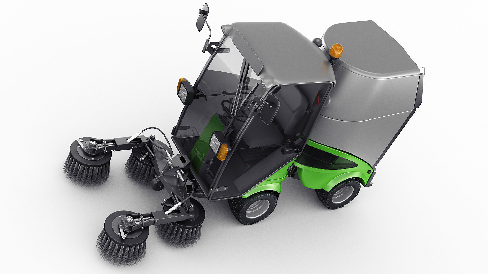 Compact Street Sweeper 3D model | CGTrader