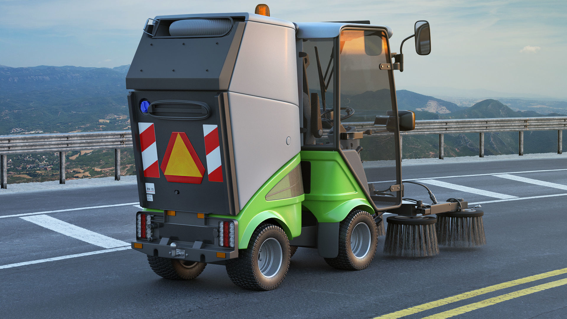 Compact Street Sweeper 3D model | CGTrader