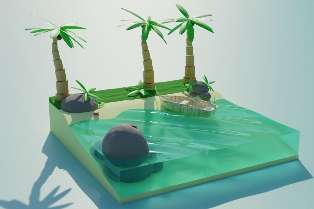 safety island 3D model | CGTrader