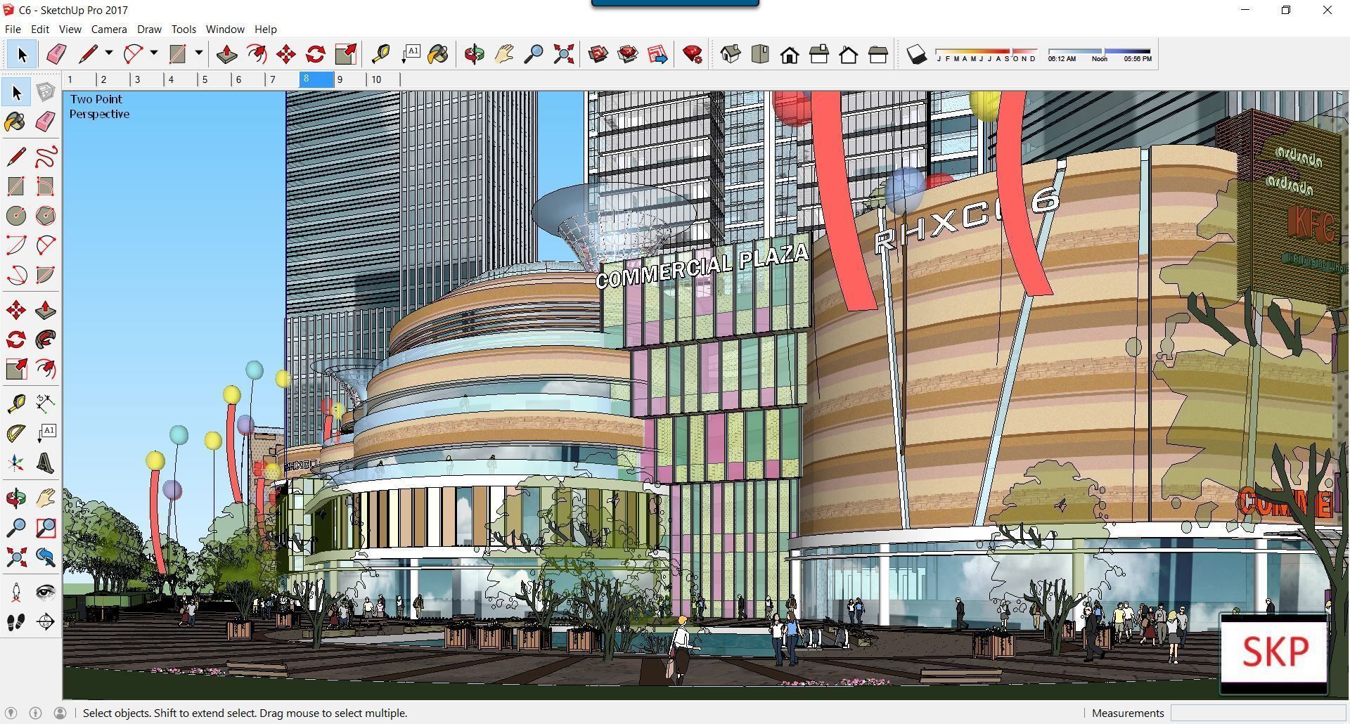 Sketchup Commercial Complex C6 3D model | CGTrader