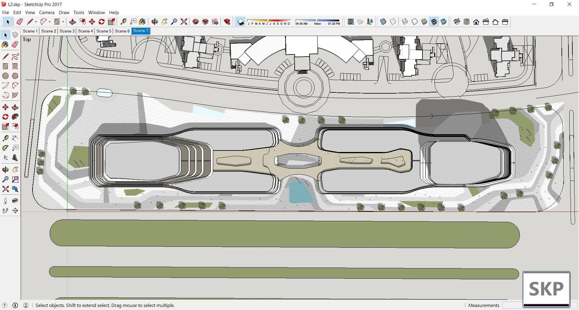 Sketchup Commercial Complex L2 3D model | CGTrader
