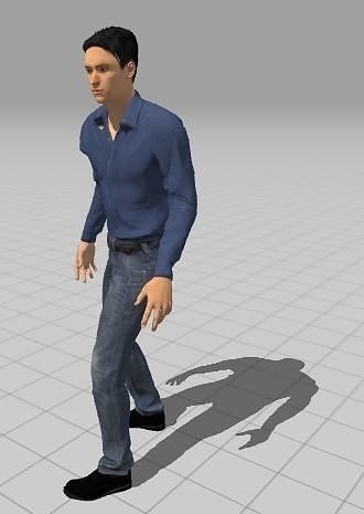 3D model human man in jeans and shirt VR / AR / low-poly | CGTrader